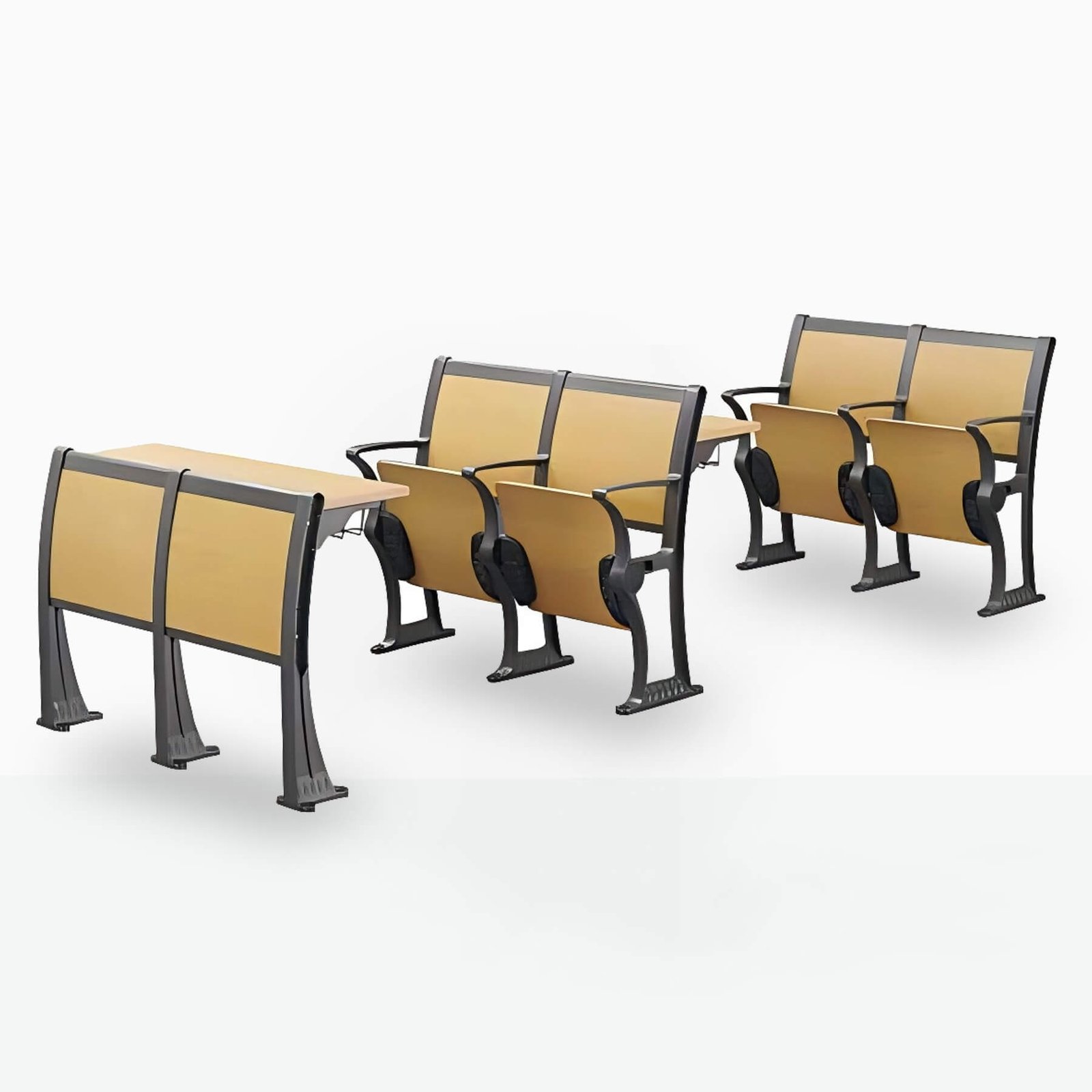 Fixed Auditorium Chair with Plywood Seat & Writing Desk – Yeplley Seat